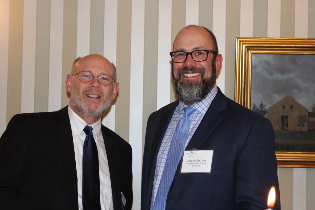 David Levesque, former Maine Justice Foundation President, and Ezra ...
